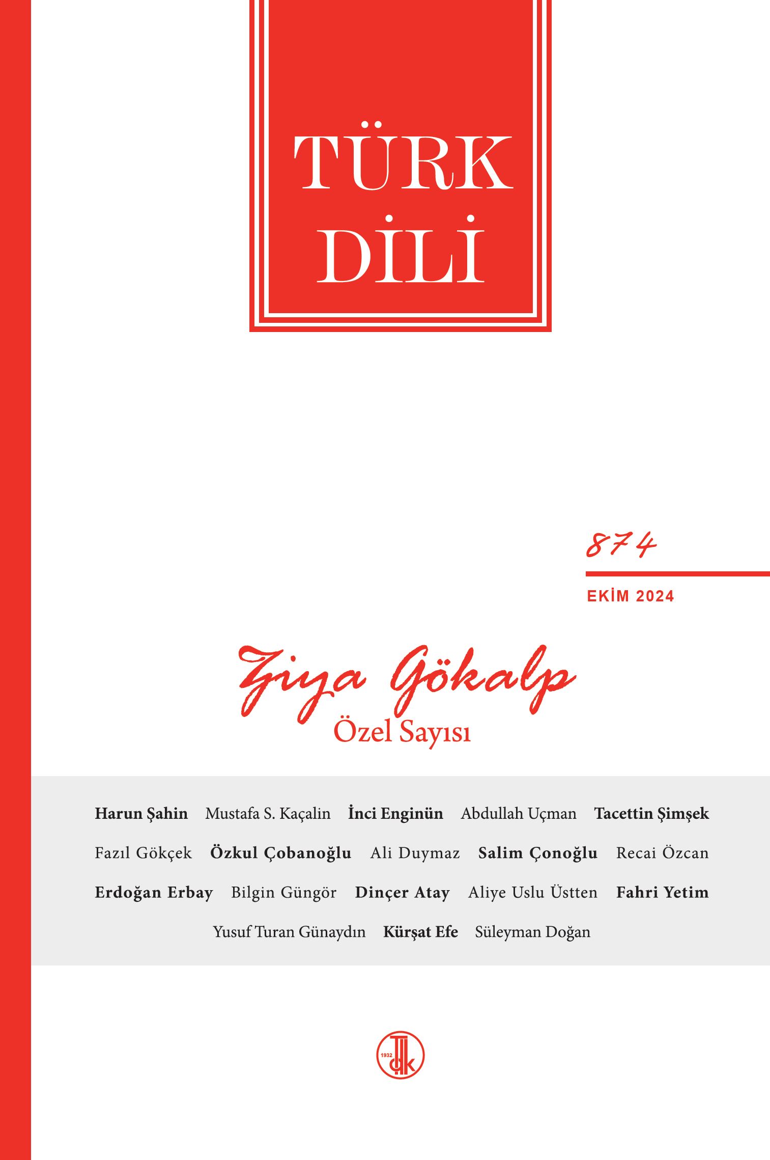 Türk Dili Dergisi (Önceki Sayılar) – Türk Dil Kurumu