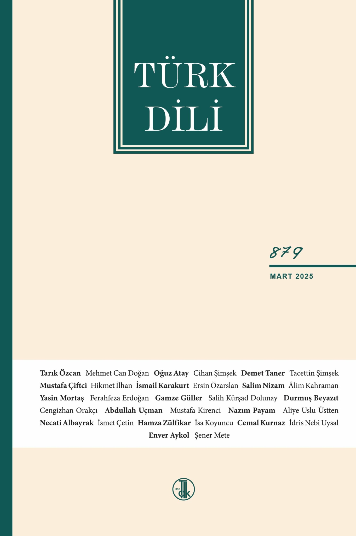 Türk Dili Dergisi (Önceki Sayılar) – Türk Dil Kurumu