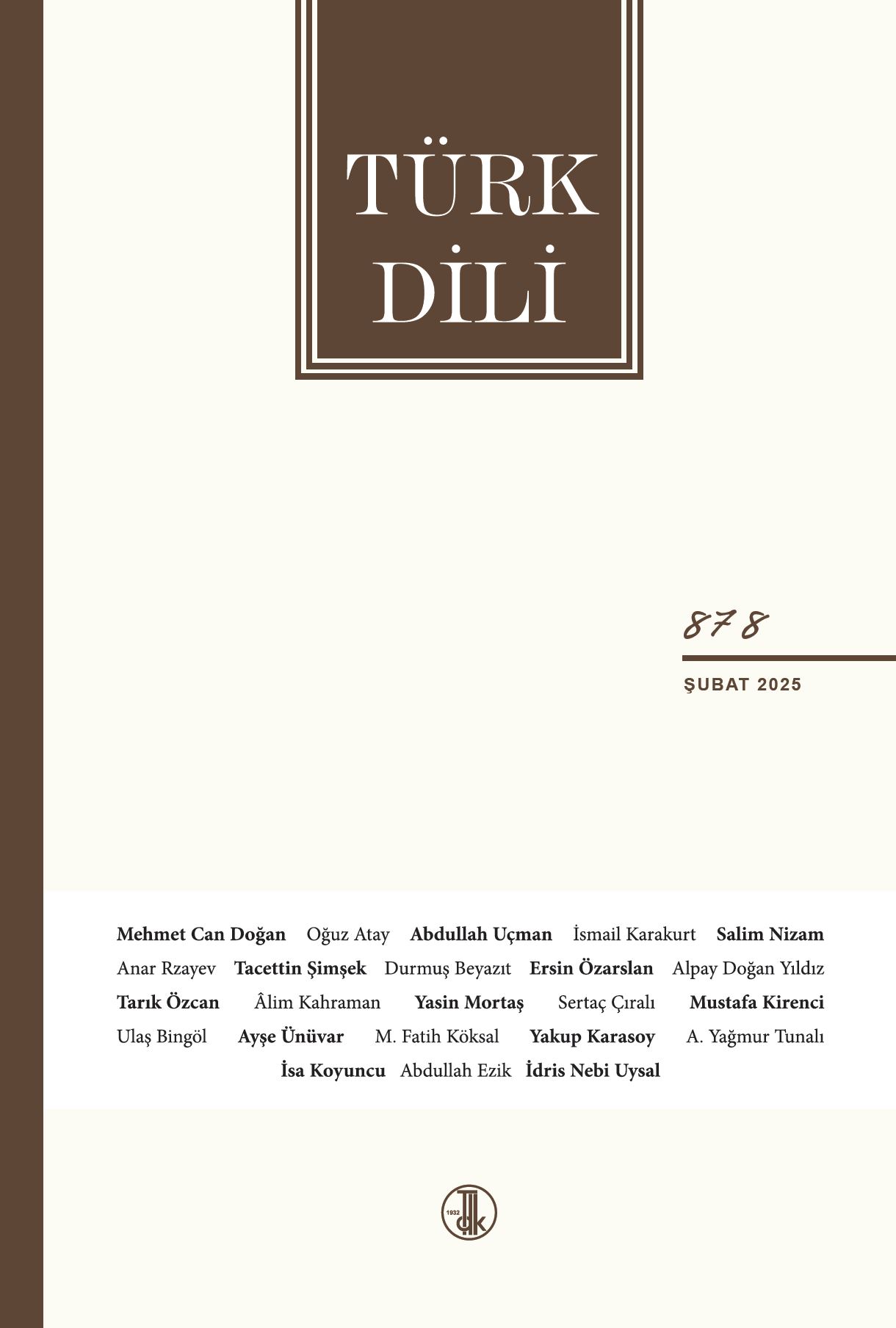 Türk Dili Dergisi – Türk Dil Kurumu